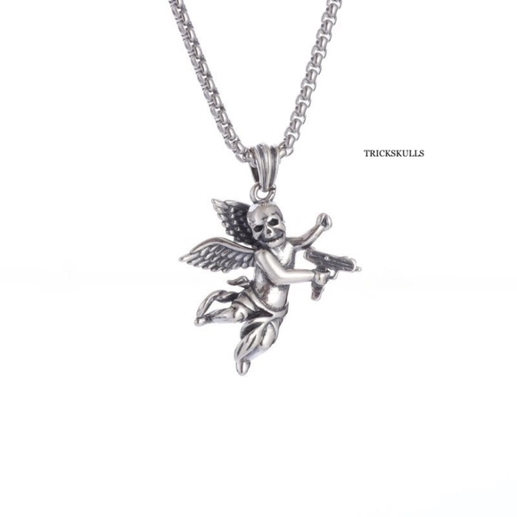 TRICKSKULLS | Accessories | Uzi Skull Cupid Winged Love War Angel ...